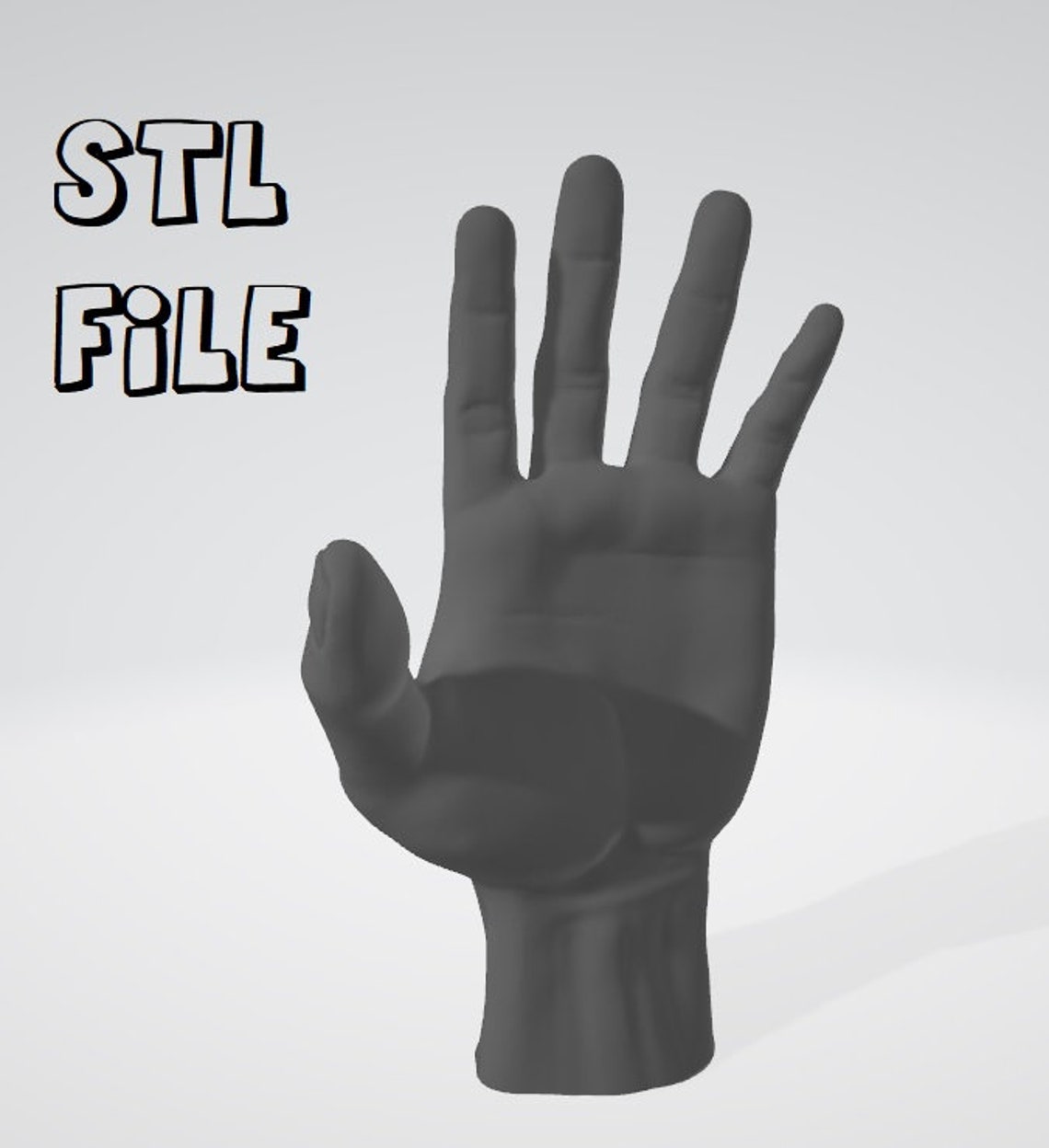 Realistic Hand Digital STL File Download - Etsy