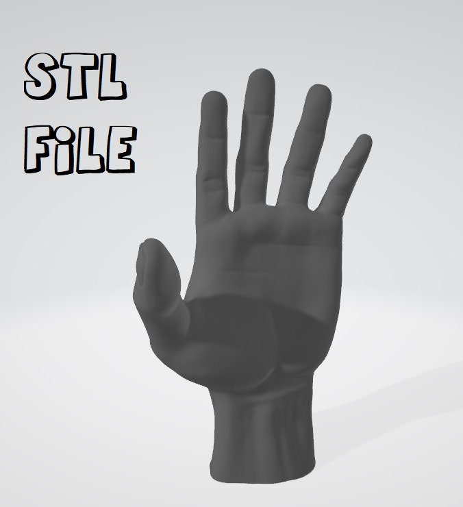 Realistic Hand Digital STL File Download - Etsy