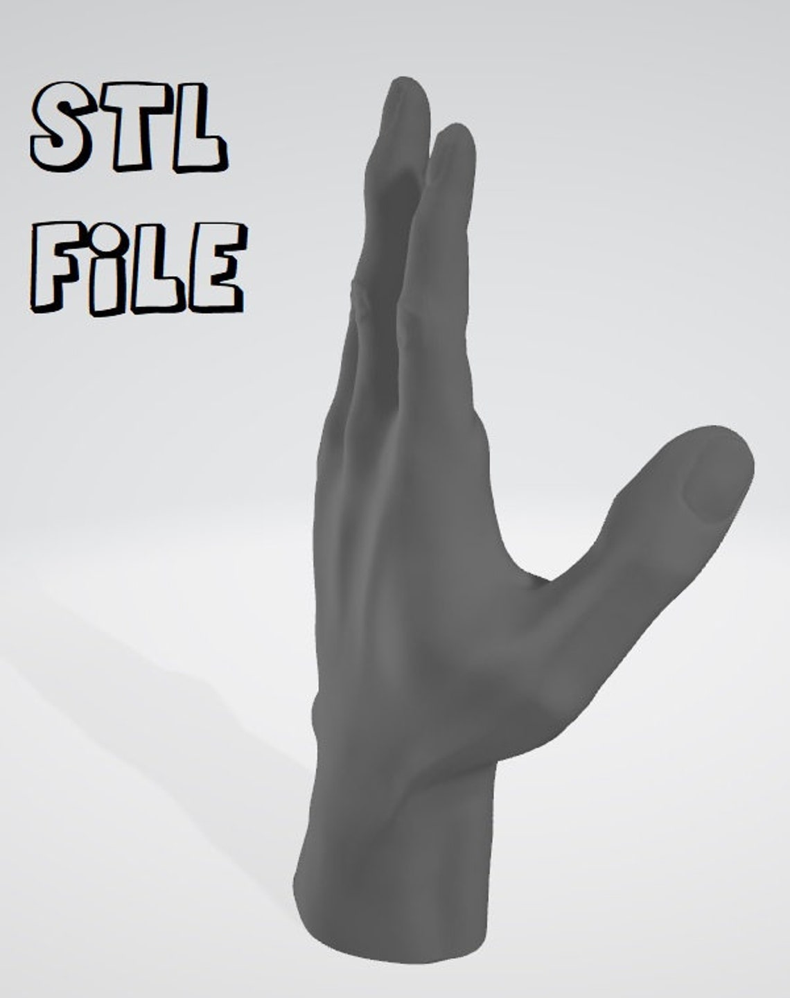 Realistic Hand Digital STL File Download - Etsy