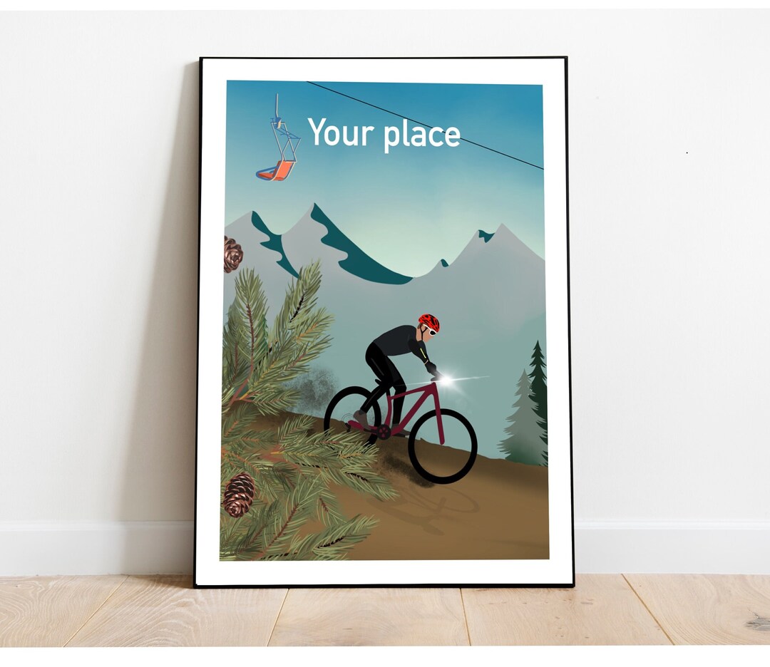Mountain Bike MTB Poster. Gift for Cyclist - Etsy
