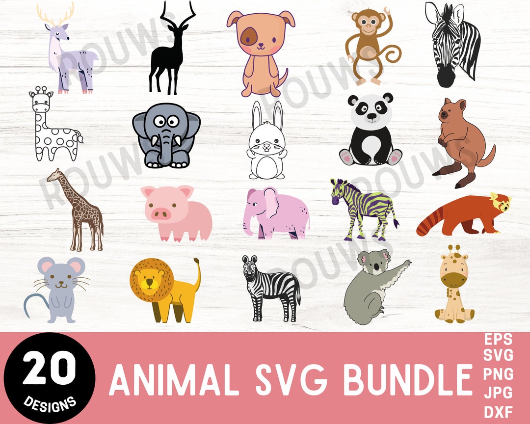 Animal SVG, Jungle Animals SVG, Cute Animals Svg, Zoo Animals Clip Art ...