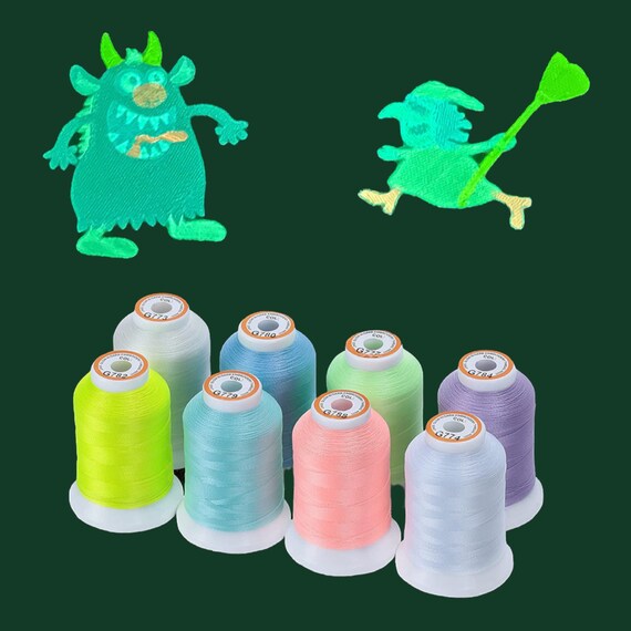 Glow in the Dark Embroidery Machine Thread Kit 30WT 500M550Y - Etsy