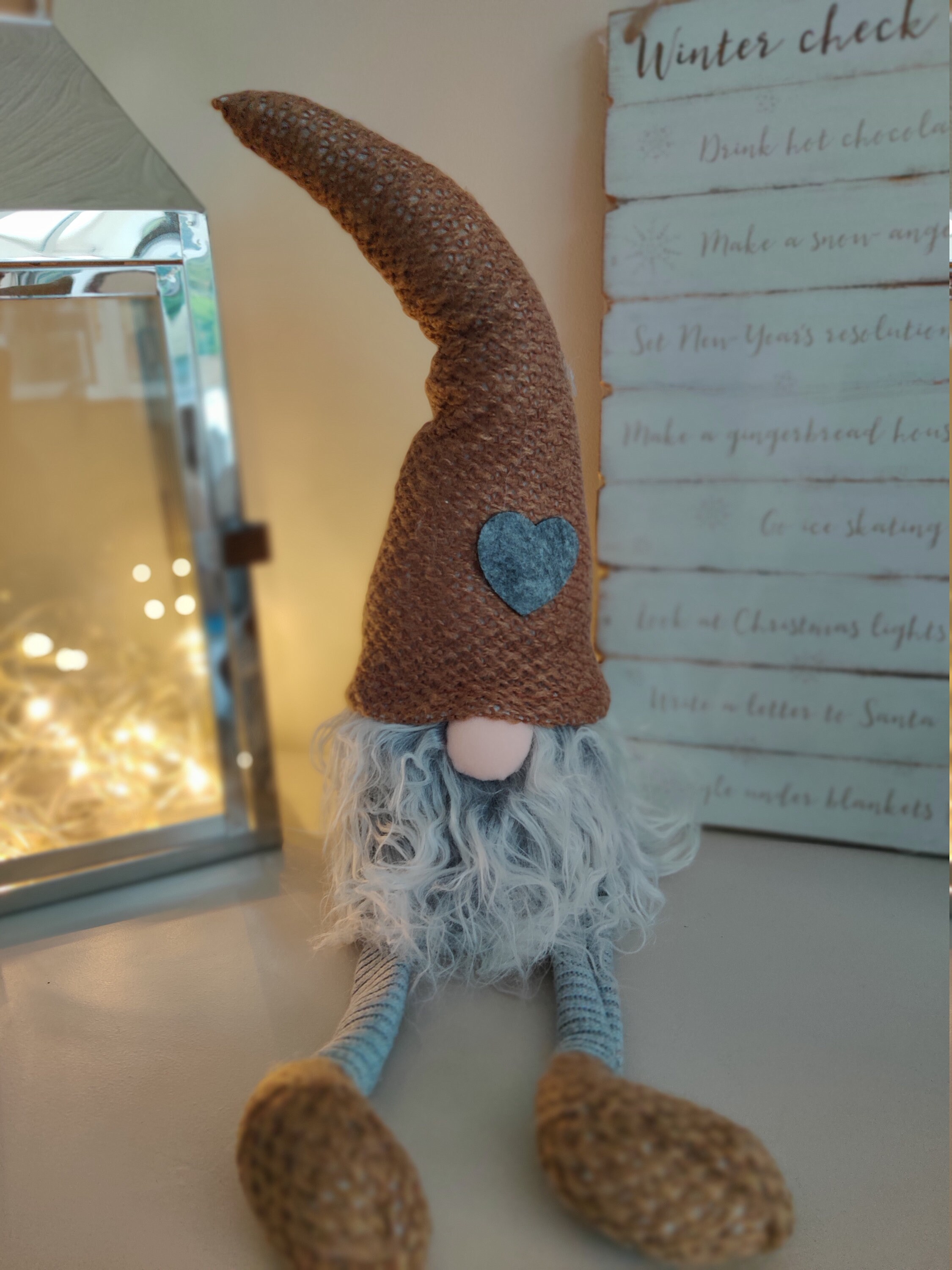 Sitting Gonks Natural Coloured Large Gonks Knitted Gonks - Etsy