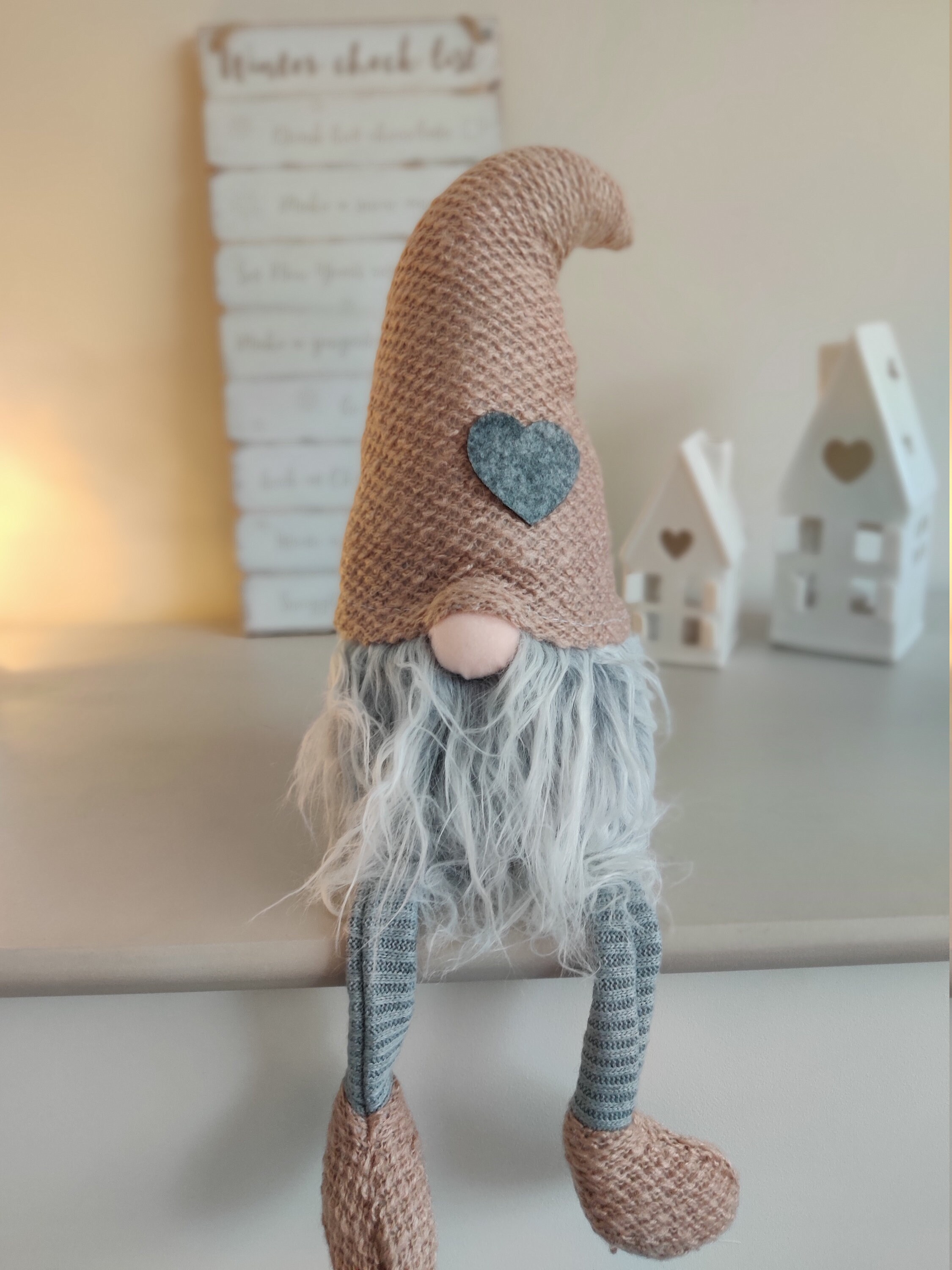 Sitting Gonks Natural Coloured Large Gonks Knitted Gonks - Etsy