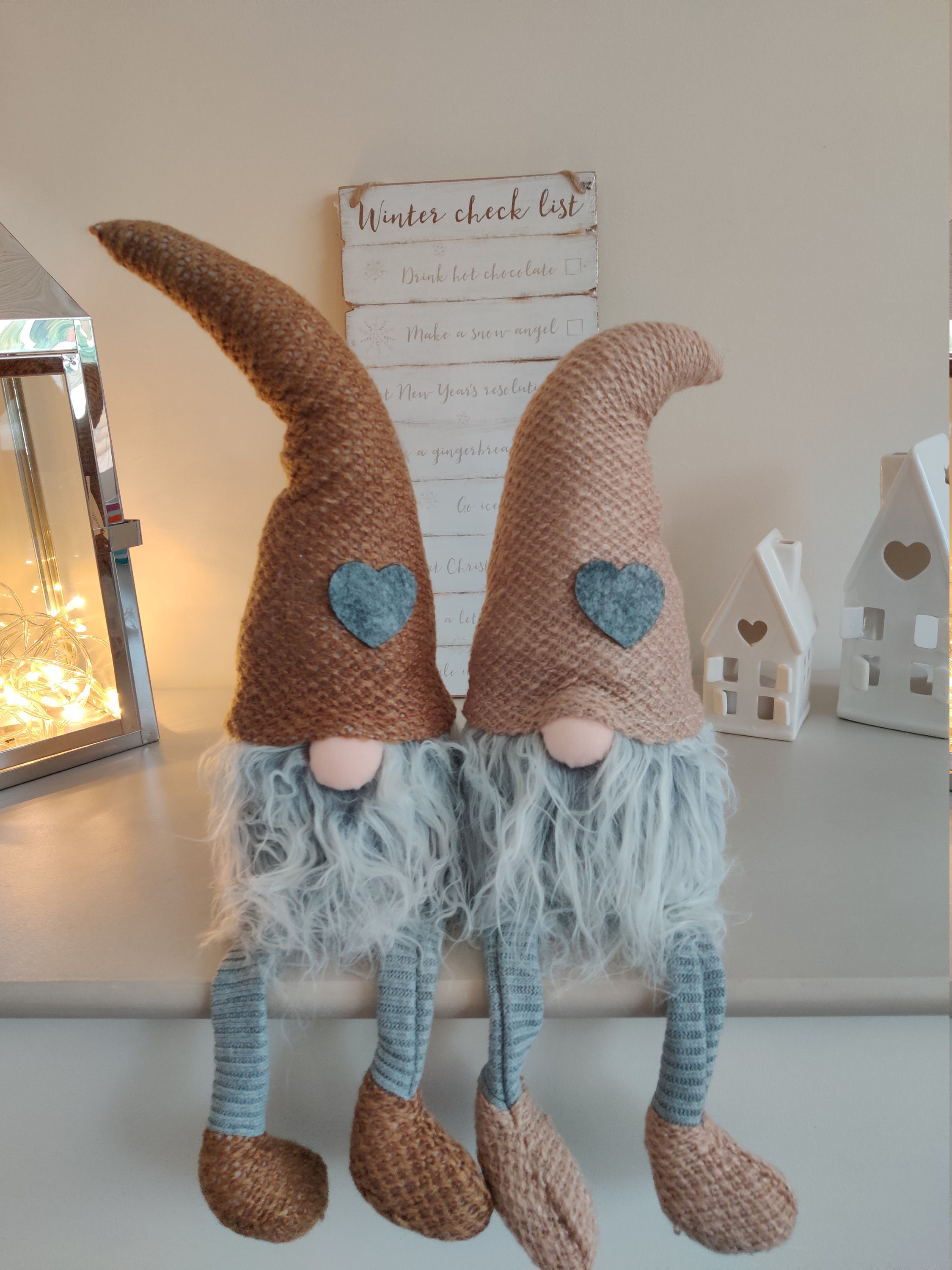 Sitting Gonks Natural Coloured Large Gonks Knitted Gonks - Etsy