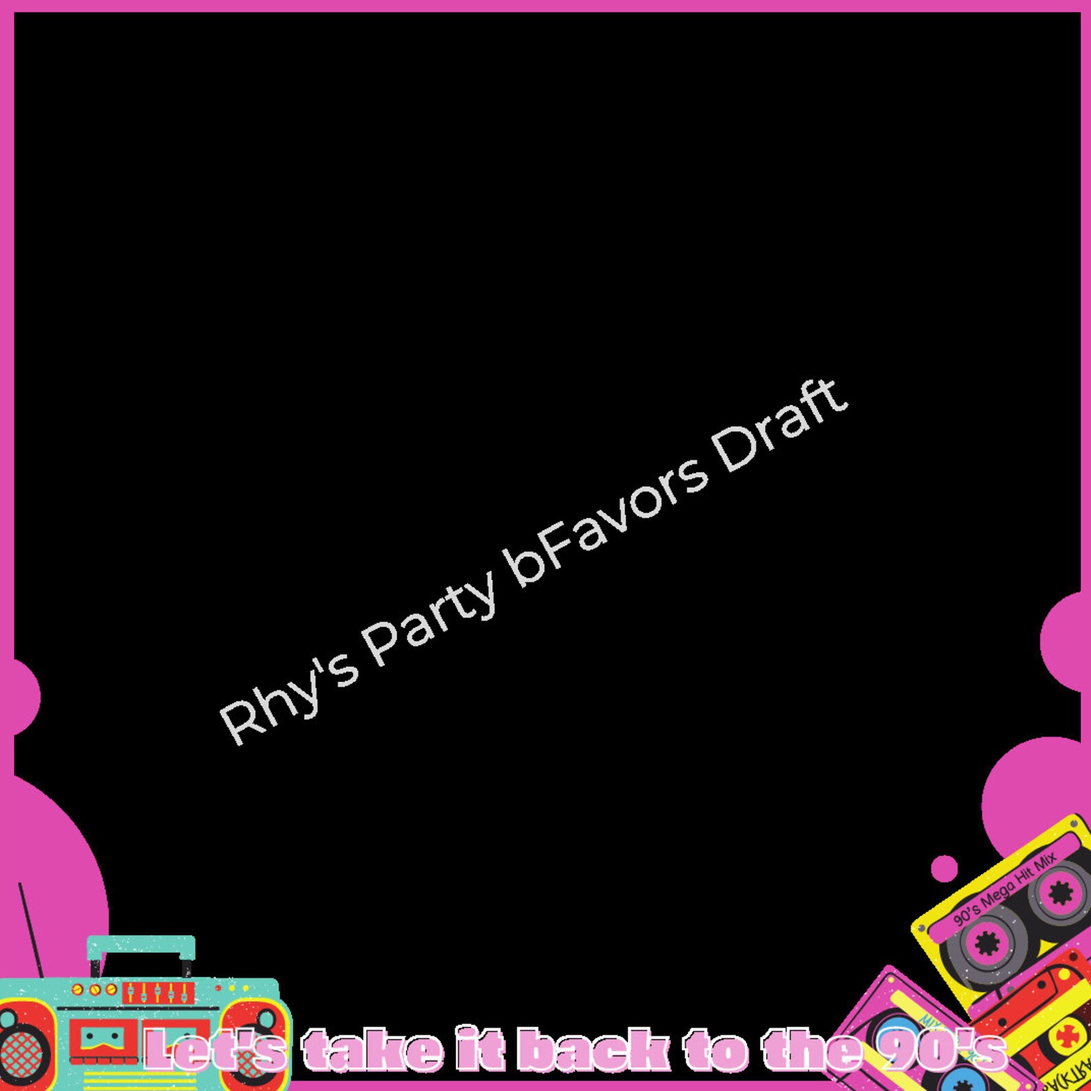 360 Photobooth 90s Themed Overlay 90's Party Touchpix Slomo Template 2 ...