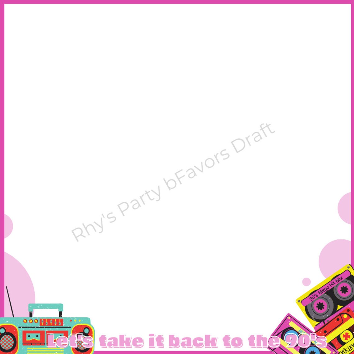 360 Photobooth 90s Themed Overlay 90's Party Touchpix Slomo Template 2 ...