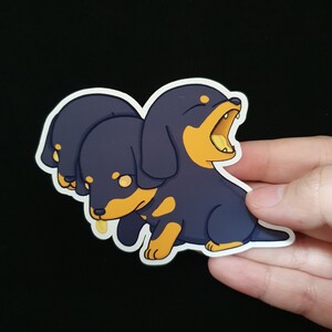 Cute Chibi Hellhound Cerberus Gloss Vinyl Notebook Laptop Sticker - Etsy