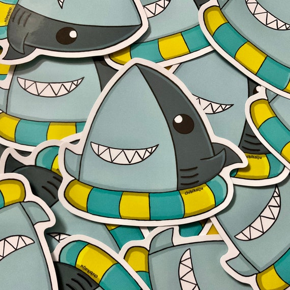 Cute Chibi Angler Fish Floaties Sea Animal Gloss Vinyl Notebook Laptop ...