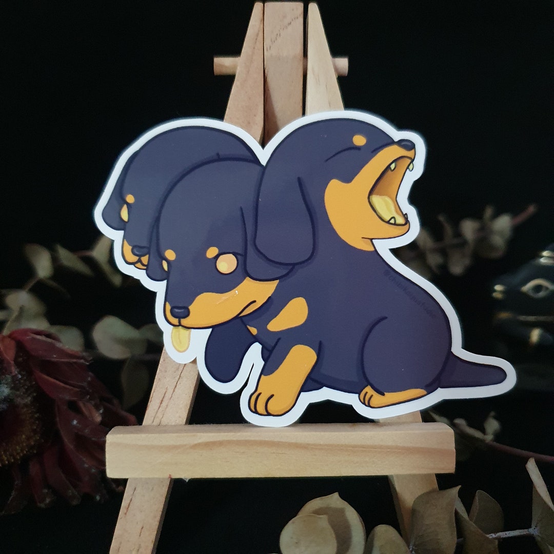 Cute Chibi Hellhound Cerberus Gloss Vinyl Notebook Laptop Sticker - Etsy