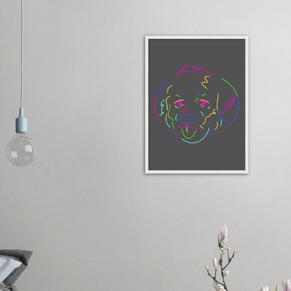 Neon Cockapoo Pop Art Posters and Prints. Time Music and - Etsy