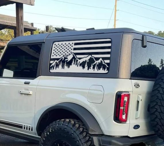 Trees and Mountain American Flag Decal Sticker for Ford Bronco - Etsy
