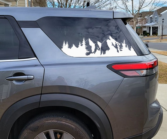 Mountain Trees 3rd Window Vinyl Decal Sticker for Nissan | Etsy