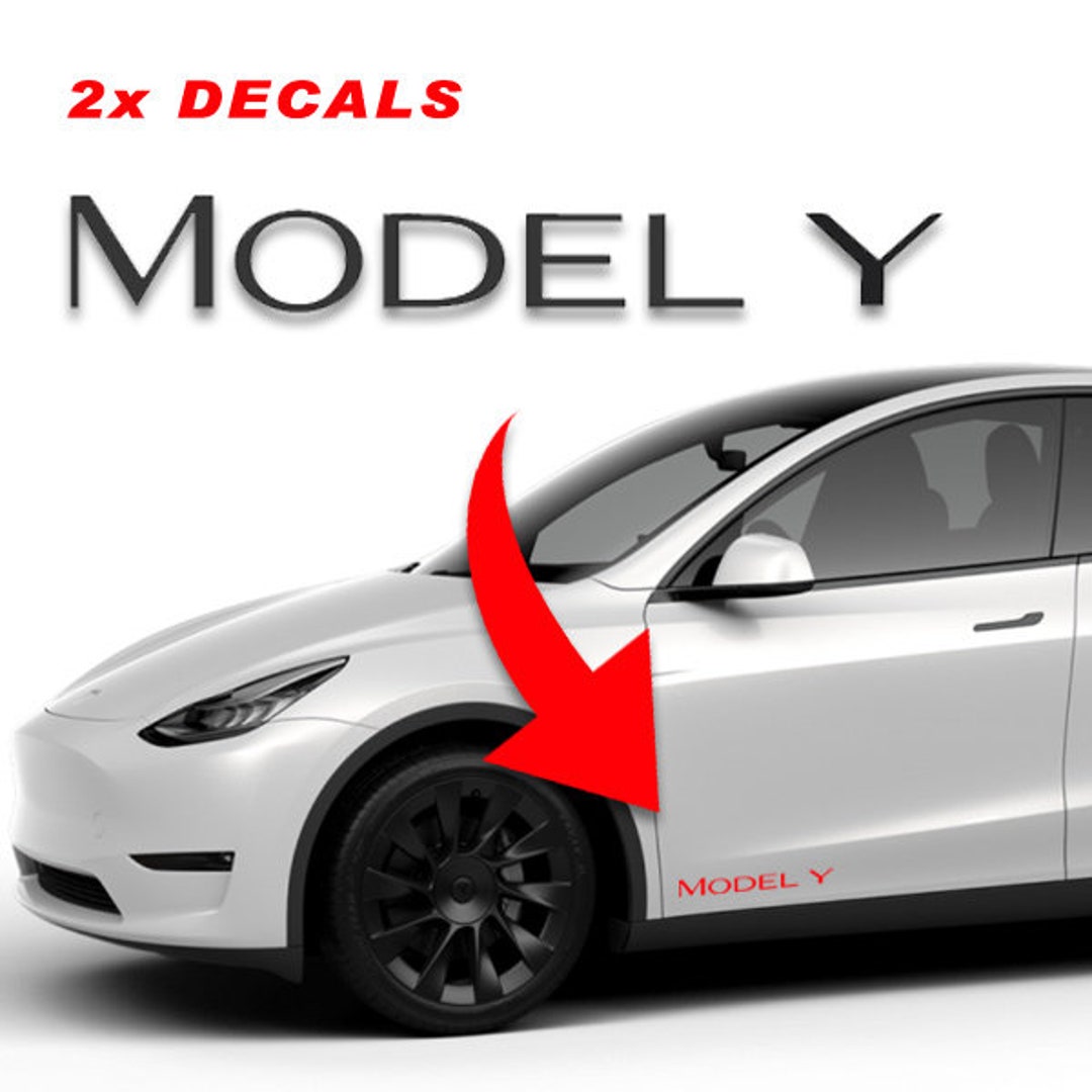 Tesla Model Y Side Door Sticker Decal as Exterior Accessory (2 Pcs) - Etsy