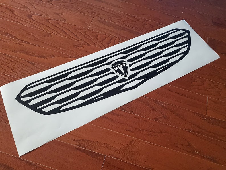 Tesla Grille Model 3 Model Y Decal Sticker Bumper Exterior - Etsy