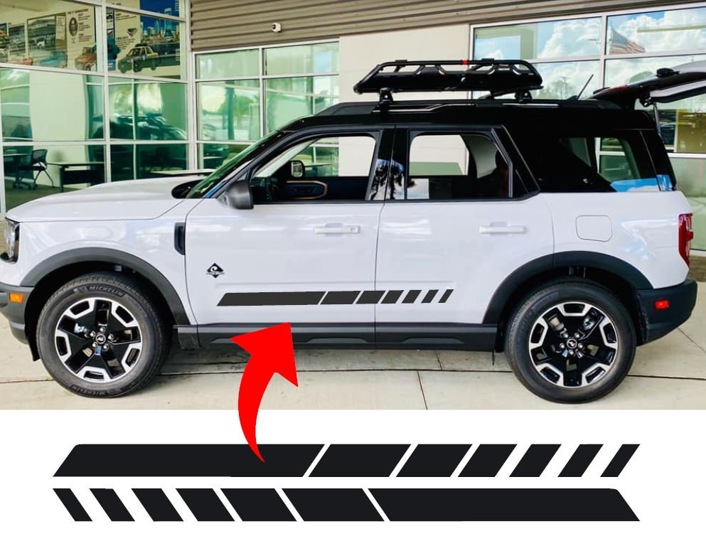 Side Stripes Graphics Decals for Ford Bronco Sport - 2026 - Gift Idea ...