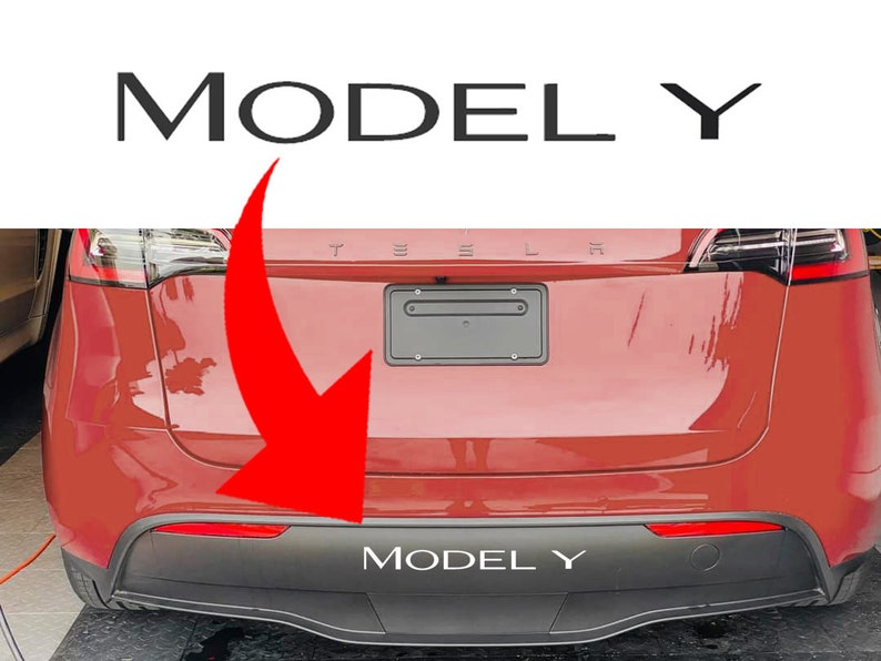 Tesla Model Y Rear Bumper Sticker Decal as Exterior Accessory - Etsy