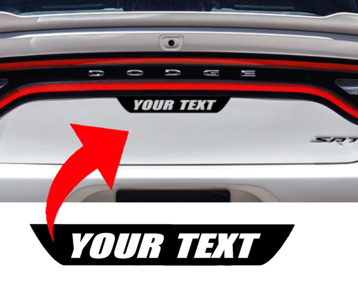 Doge Charger Custom Text Tail Light Lamp Sticker Decal V2 - Etsy