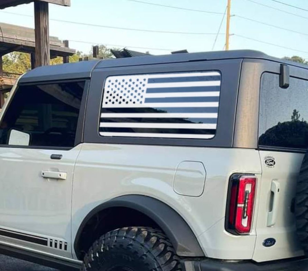 American Flag Rear Window Decal Sticker for Ford Bronco 2021 - 2025 - 4 ...