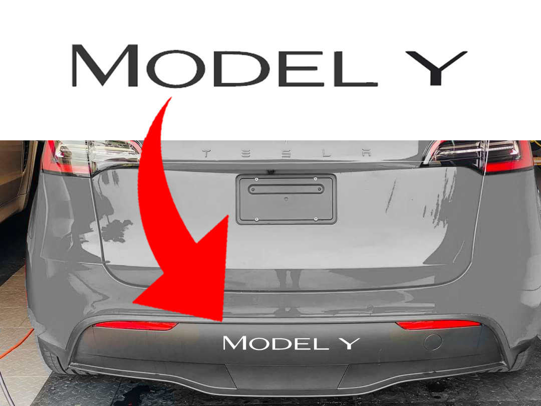 Tesla Model Y Rear Bumper Sticker Decal as Exterior Accessory - Etsy UK