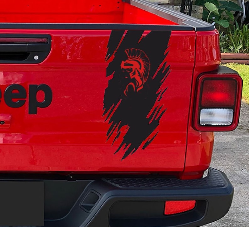 Spartan Gladiator Girl Helmet Rip Bed Side Tailgate Rip - Etsy