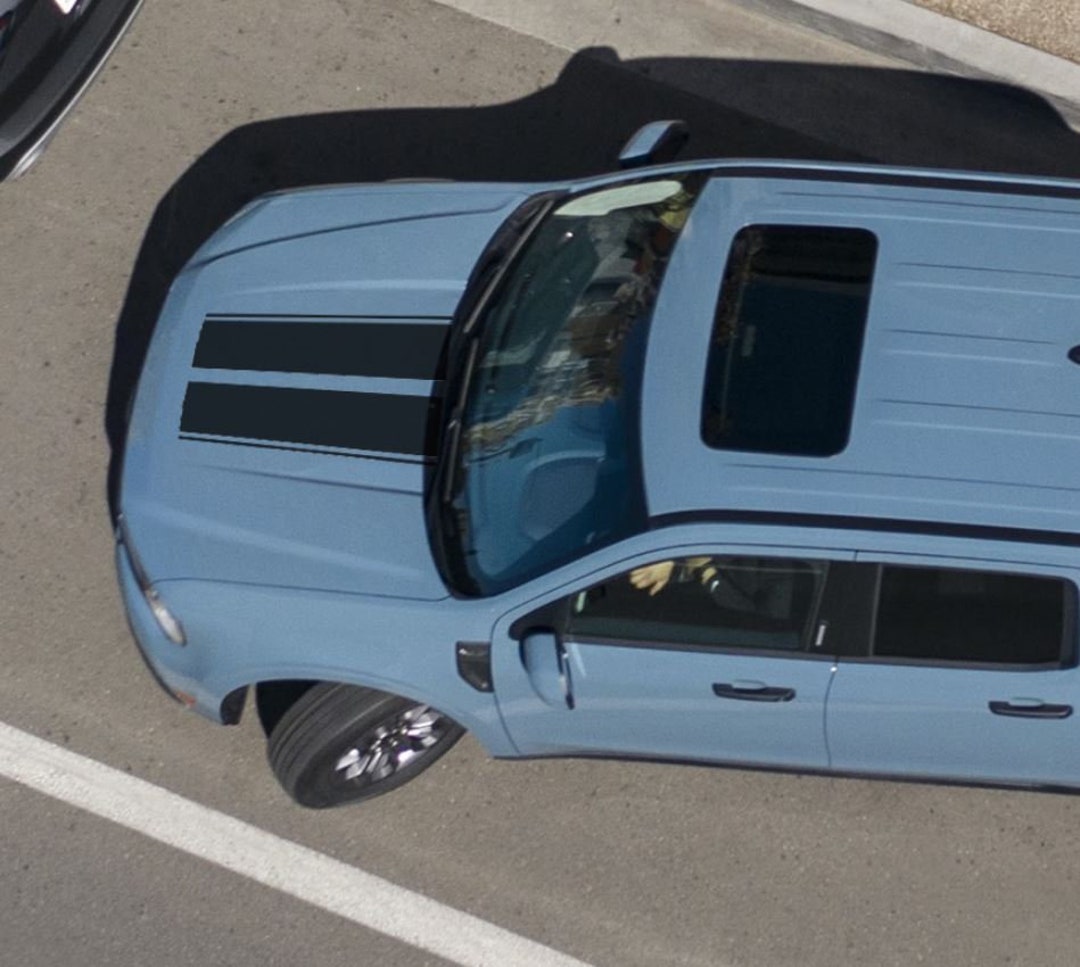 42" Hood Racing Stripes With Outlines - Die Cut Vinyl - Etsy