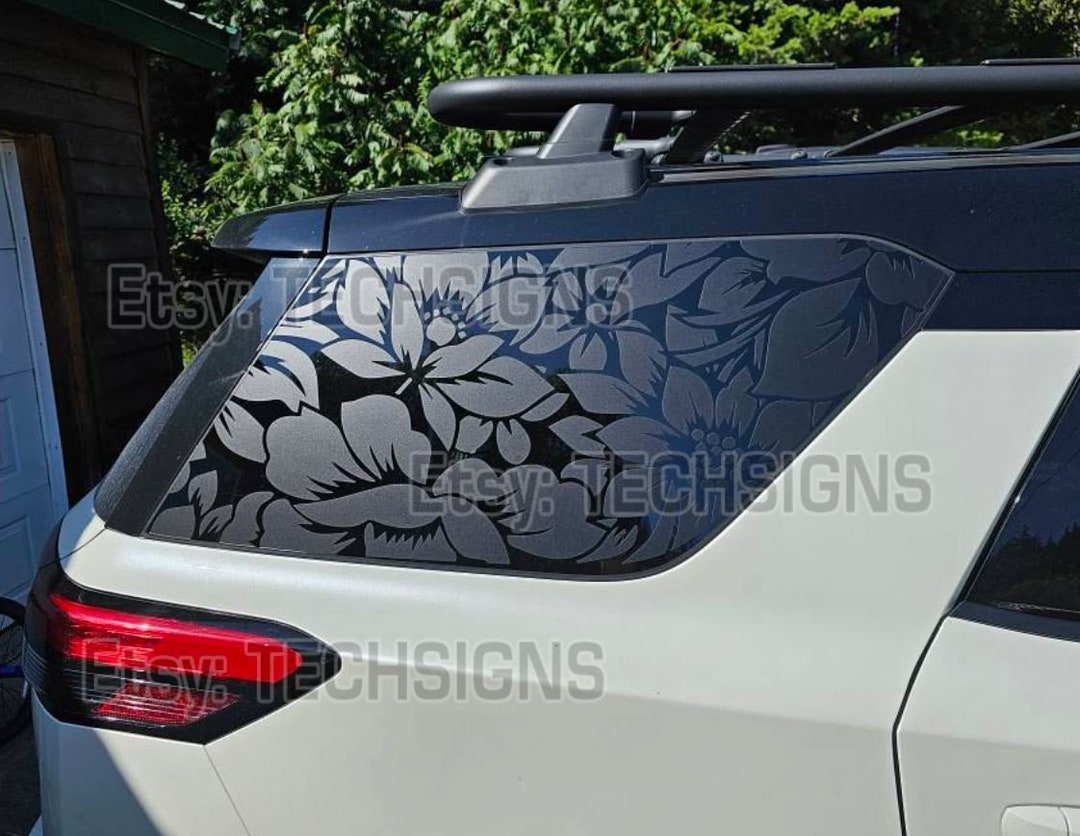 Flower Design Rear Side Window Decals for Nissan Pathfinder 2021 - 2026 ...