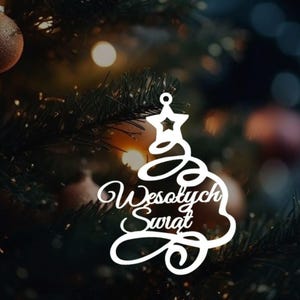 Wesolych Swiat - Polska Ozdoba Na Choinke | Polish Ornaments for ...