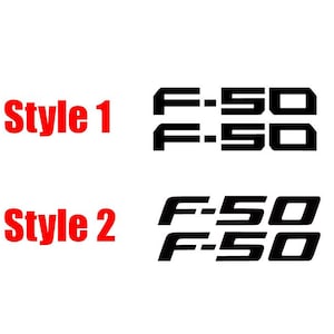 2pcs F50 F-50 Letters Tailgate or Fender Decal Compatible With Ford ...