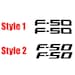 2pcs F50 F-50 Letters Tailgate or Fender Decal Compatible With Ford ...