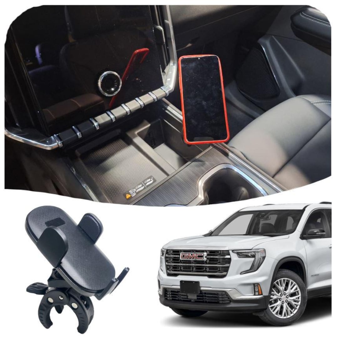 Custom Made Phone Mount Holder for GMC Acadia 2024 2026 Center Console ...