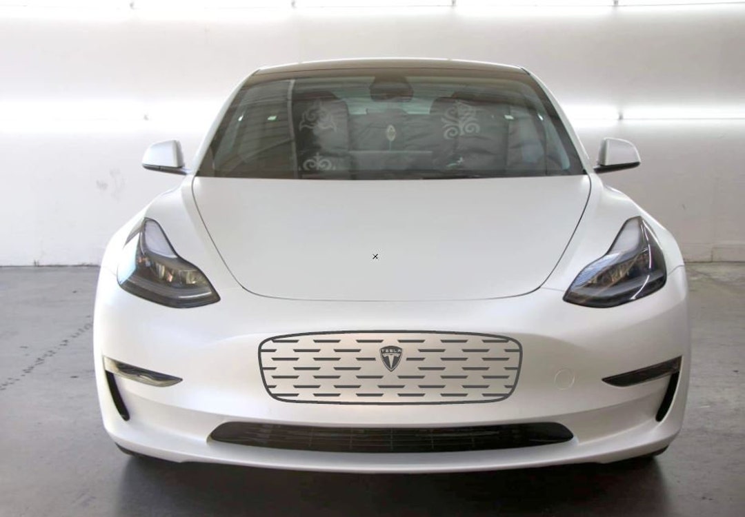 Tesla Grille for Model 3 Model Y Vinyl Sticker Decal for Front Bumper ...
