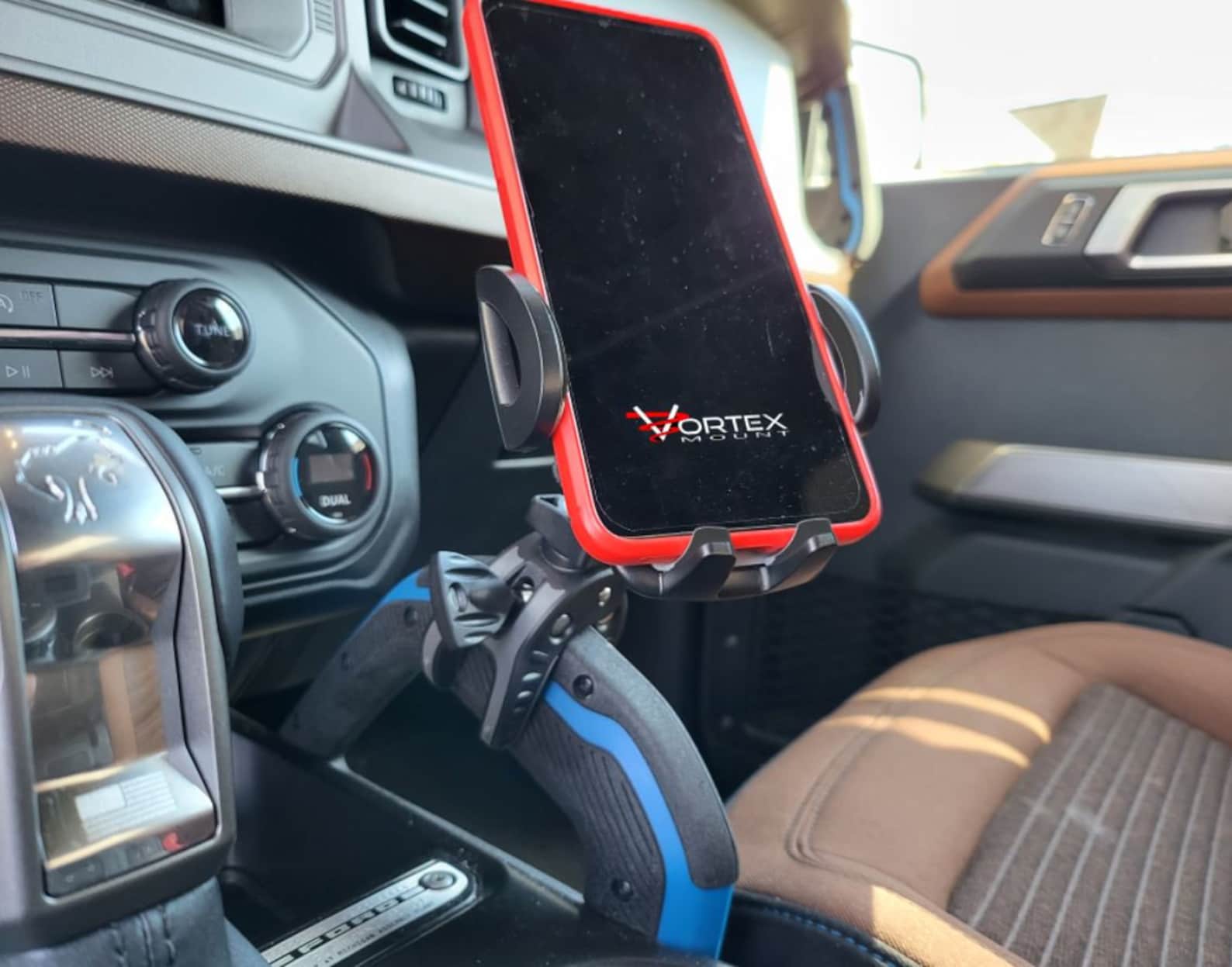 Custom Made Ford Bronco Phone Mount Center Console Holder for 2021-2025 ...