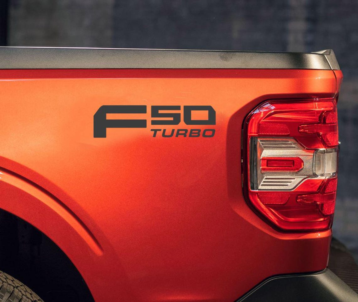 12"/16" F50 F-50 Letters Turbo Bedside Vinyl Graphics Decals Compatible ...