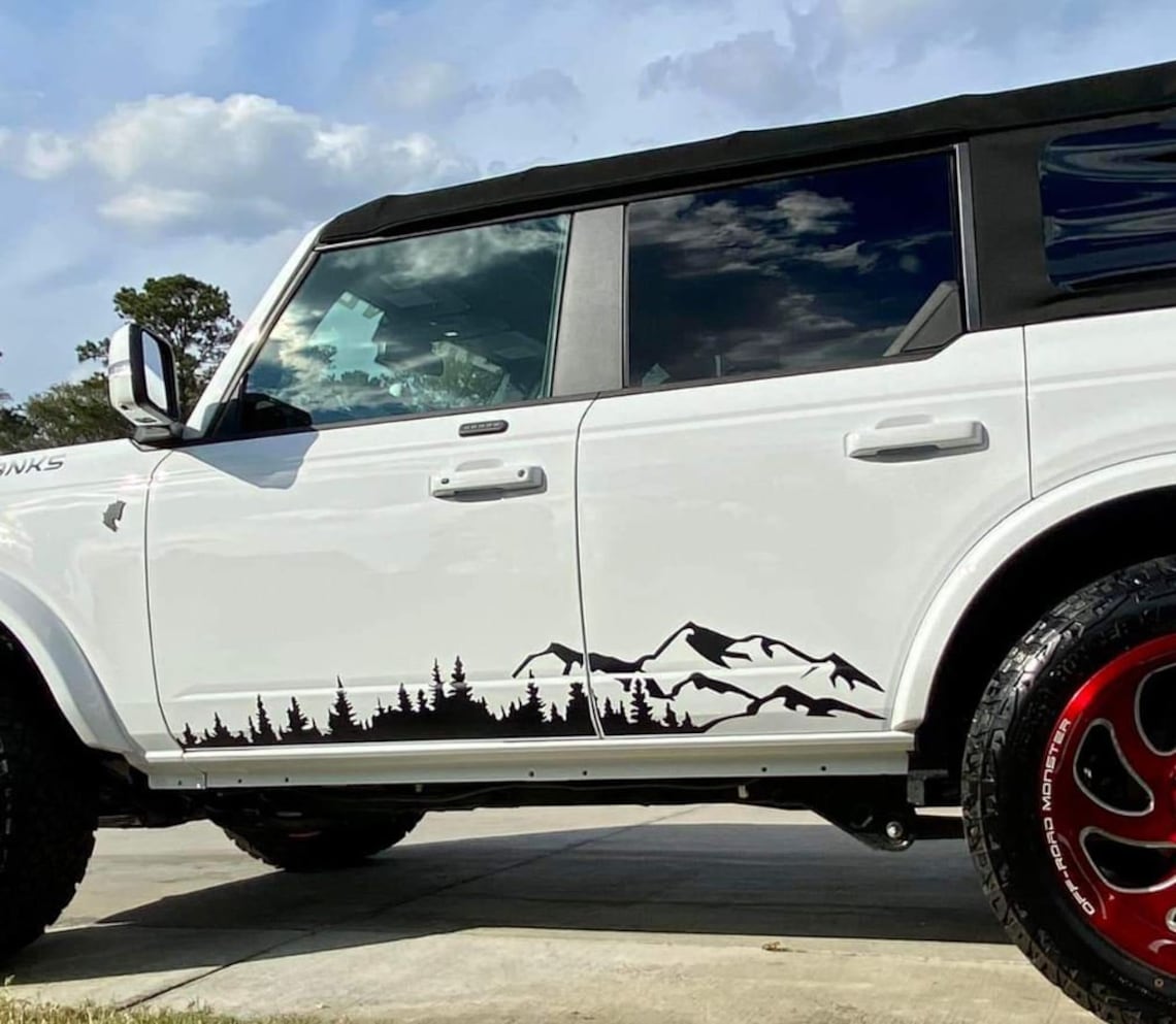 Mountain Trees Graphics Decal Stickers for Ford Ford Bronco 6G - Etsy