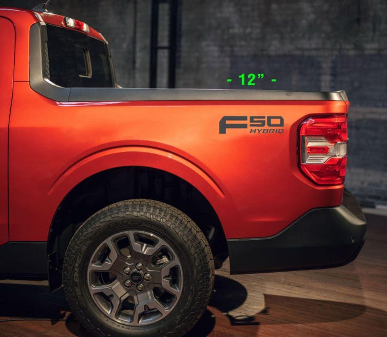 12"/16" F50 F-50 Letters Turbo Bedside Vinyl Graphics Decals Compatible ...