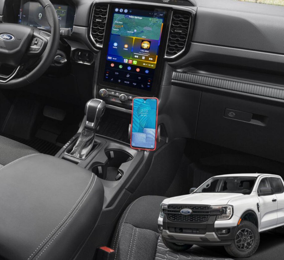 Custom Made Ford Ranger Dashboard Phone Mount Holder Compatible With ...