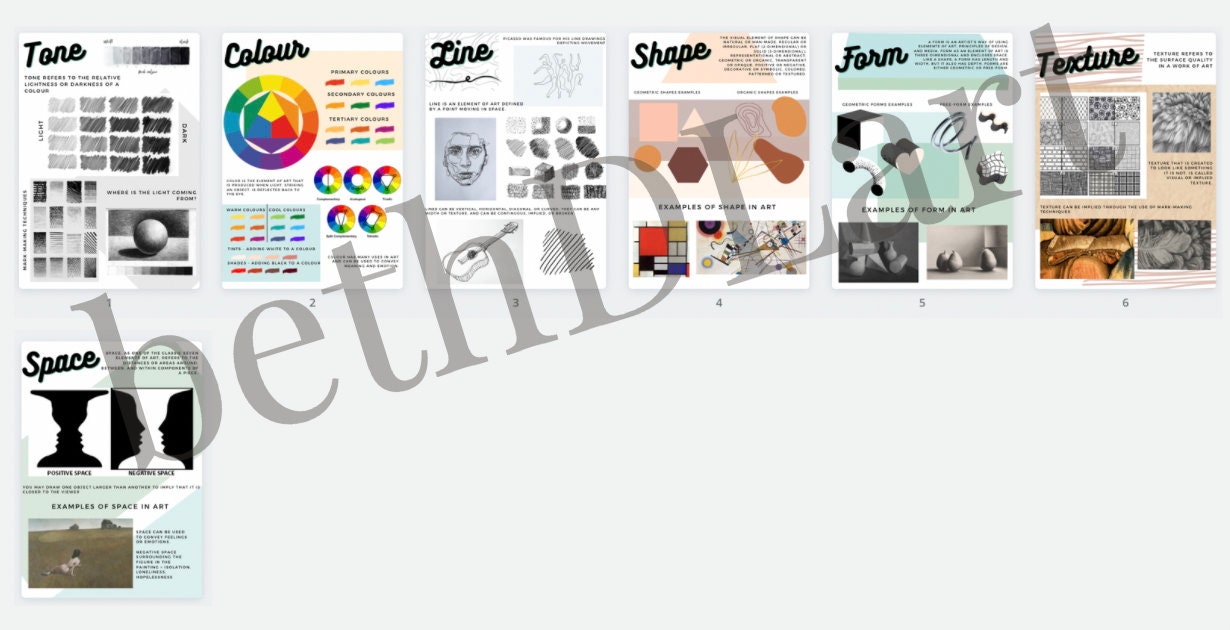 7 Visual Elements of Art Posters DIGITAL DOWNLOAD - Etsy