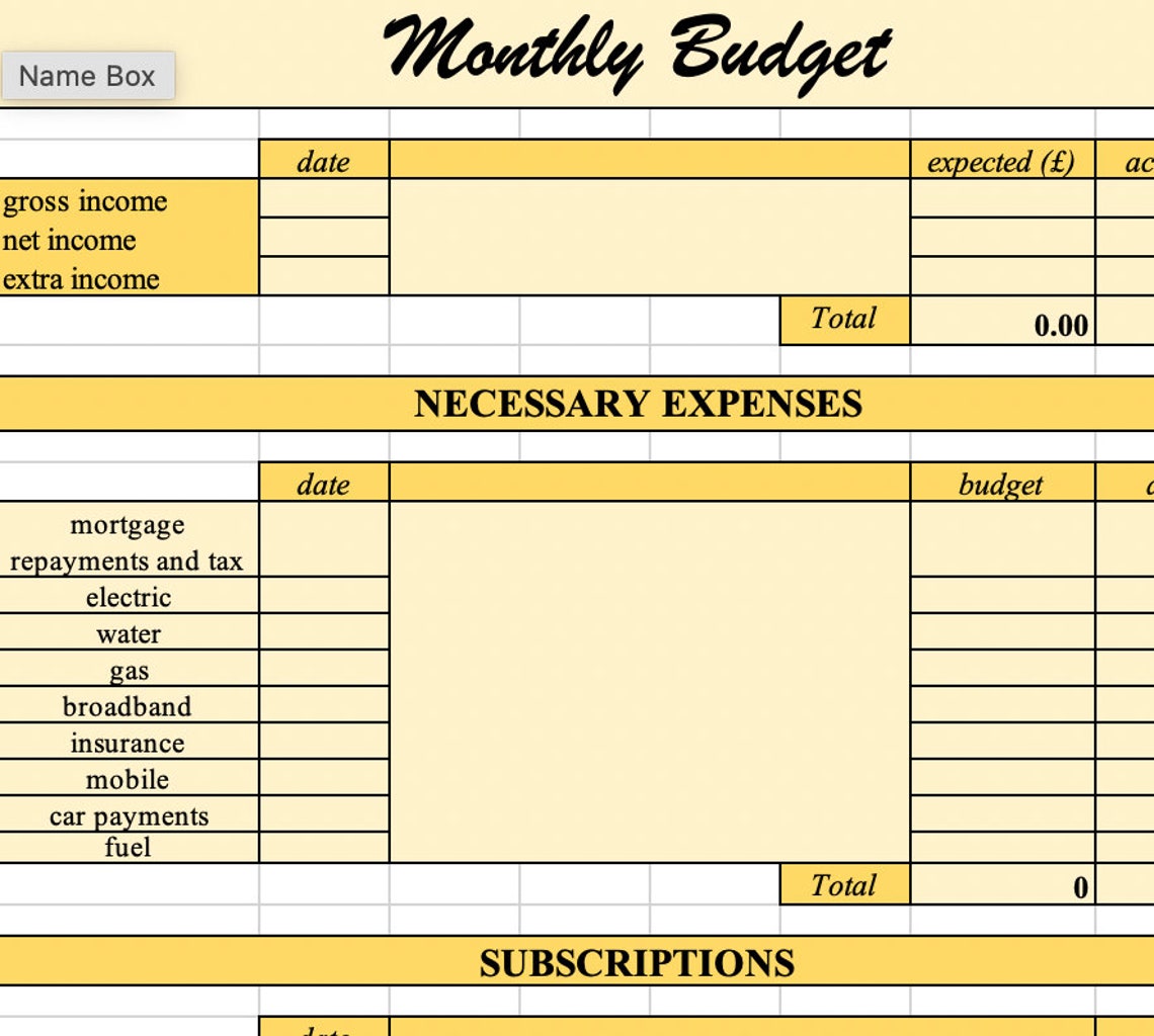 Easy Monthly Couples Budget Planner (DIGITAL DOWNLOAD) - Etsy