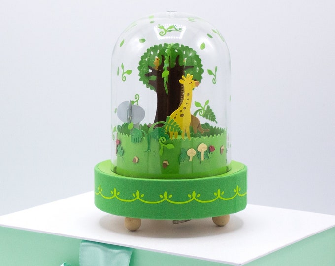 Safari Music Box / Jungle Animals Music Box / Nursery Decor / Baby Room ...