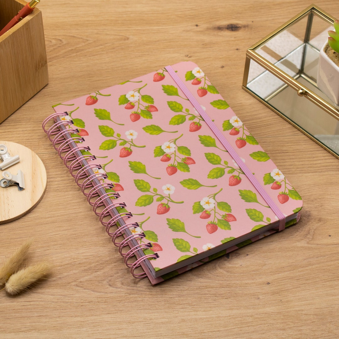 Strawberry Hardcover Notebook A5 Size cover Customization Optional ...