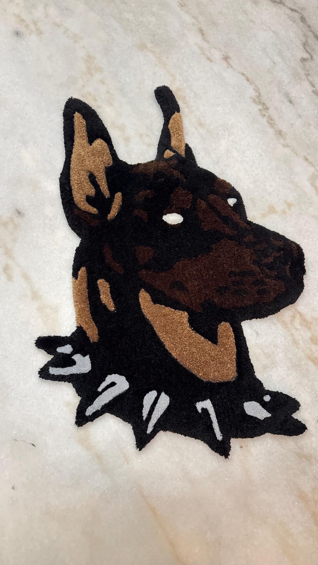 Custom Doberman Rug, Custom Dog Rugs, Doberman Dog Tufted Rugs, Home ...