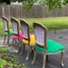 Custom Colorful Velvet Chair Set of Four - Etsy