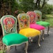 Custom Colorful Velvet Chair Set of Four - Etsy