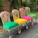 Custom Colorful Velvet Chair Set of Four - Etsy