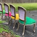 Custom Colorful Velvet Chair Set of Four - Etsy