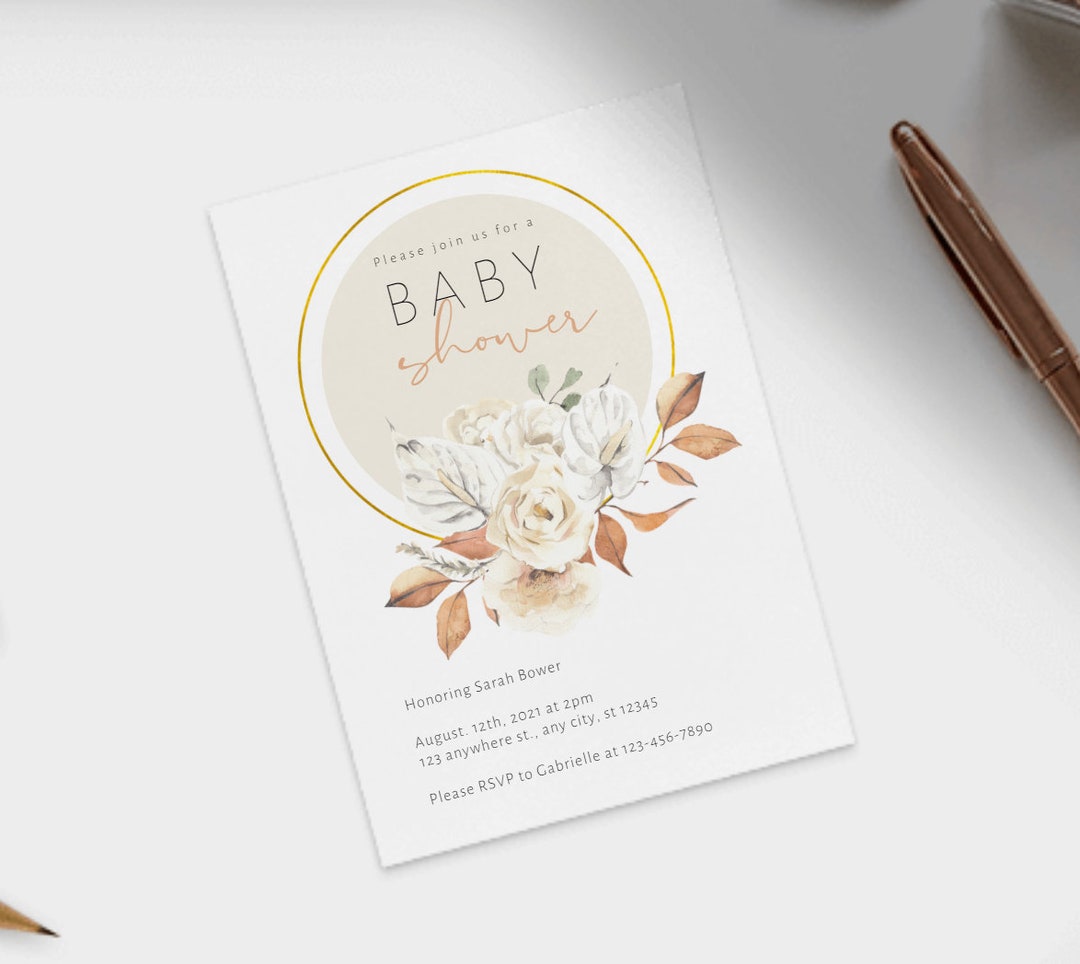 Baby Shower Fully Editable Template - Etsy
