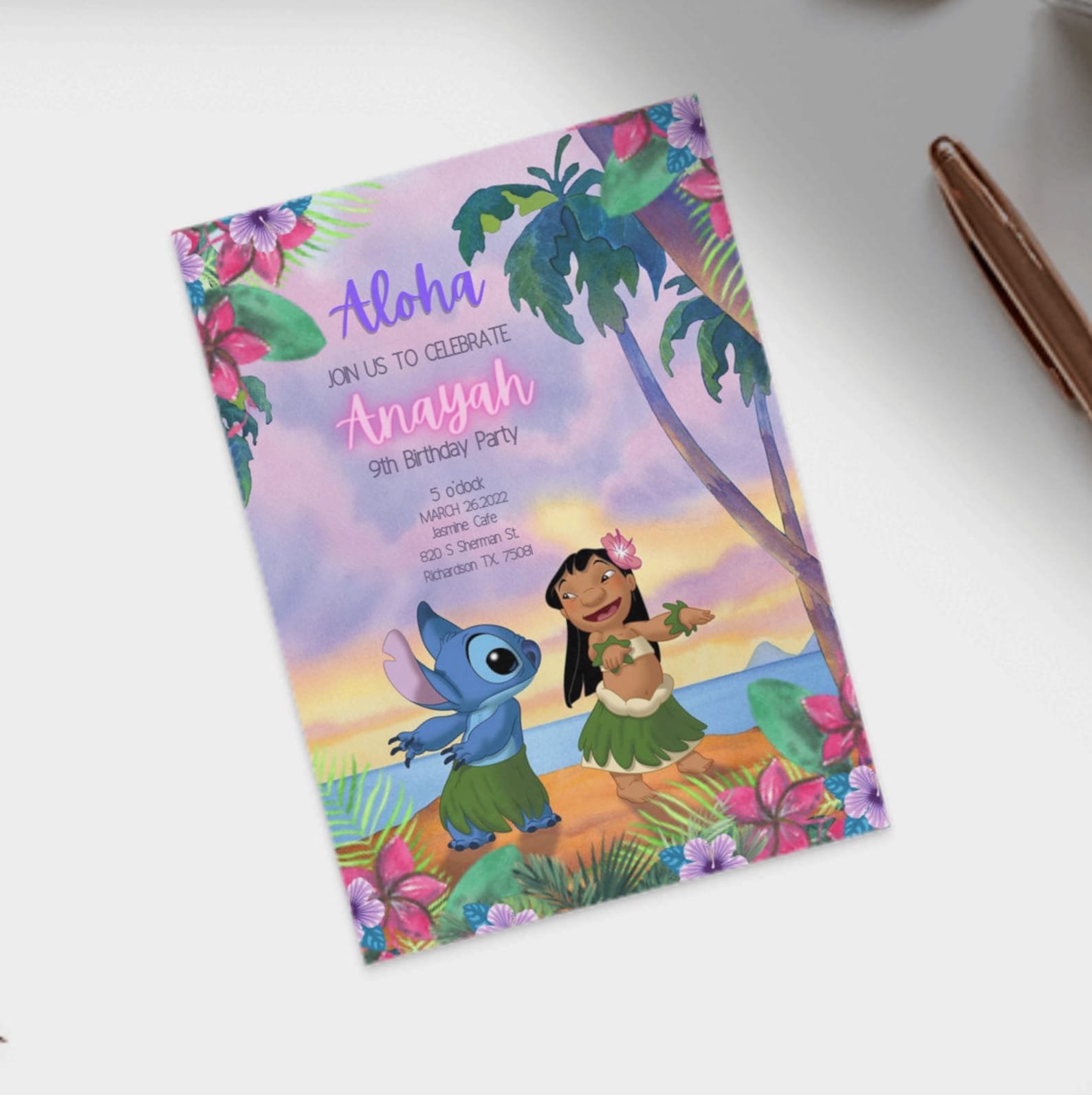 Lilo & Stitch Party Themed Invite Evite - Etsy