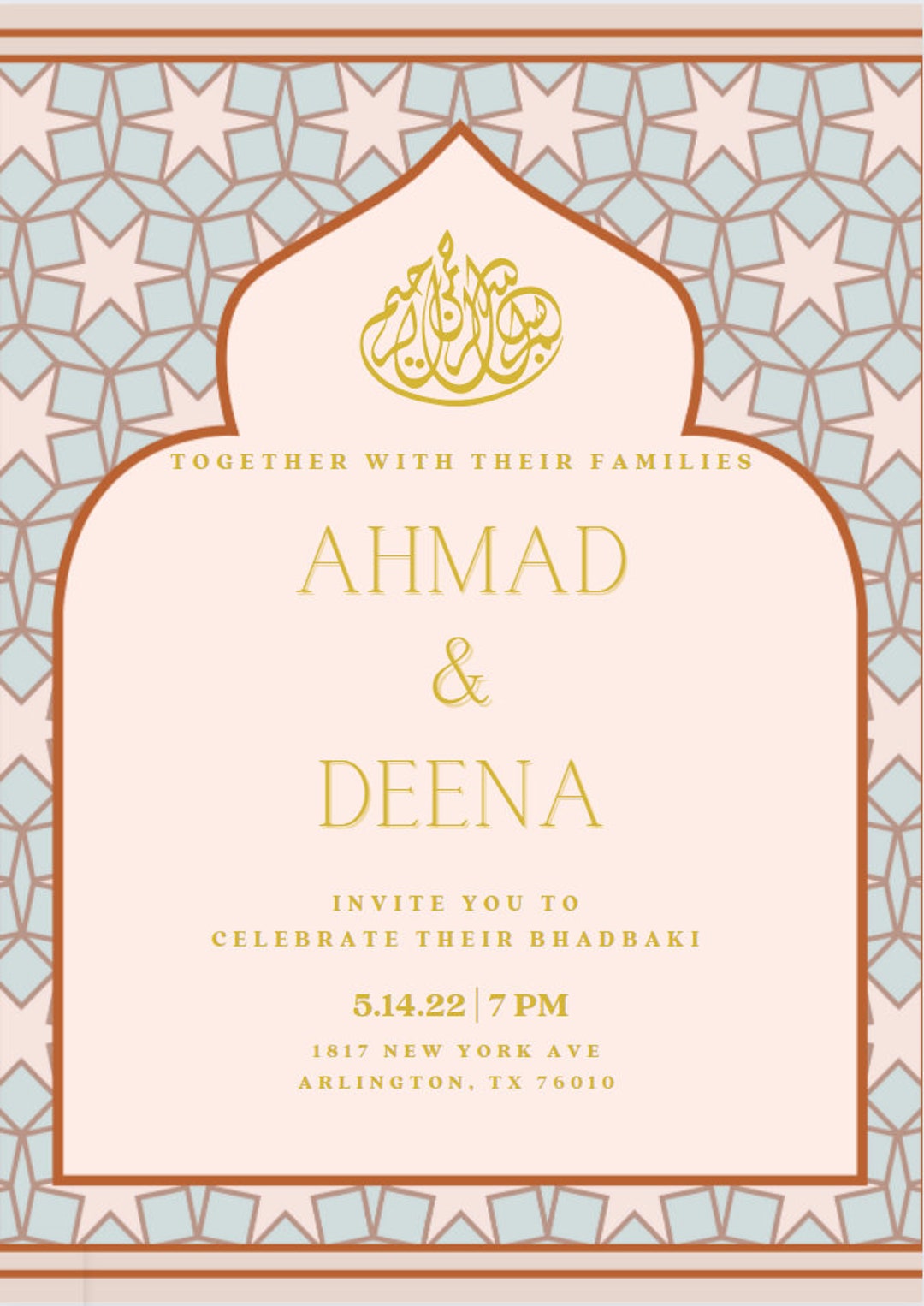 Dholki Bhadbaki Nikaah Mehndi Baarat Invite Template Digital Evite - Etsy