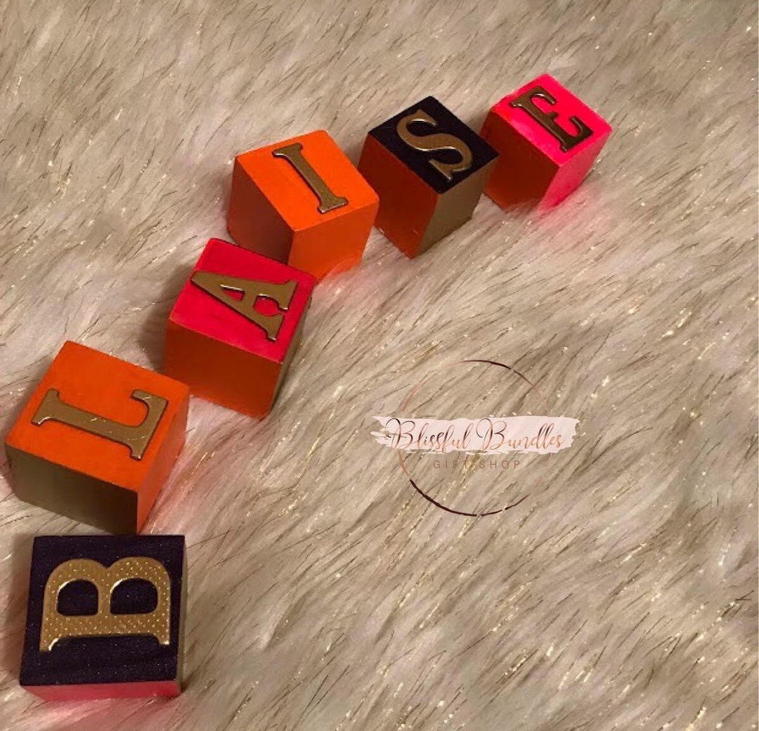 Baby Wooden Blocks Custom Baby Blocks Baby Shower Blocks - Etsy